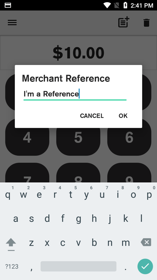 Merchant reference on your Android EFTPOS terminal
